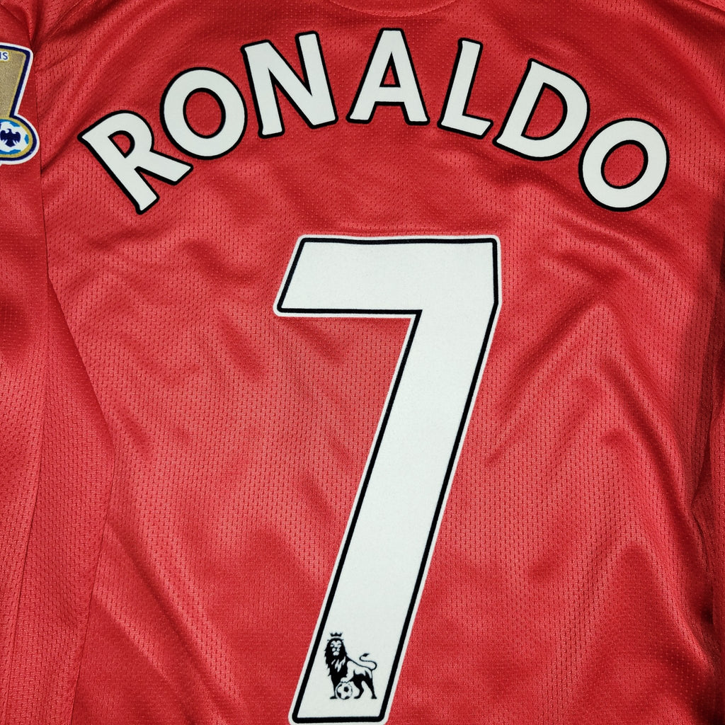 Cristiano Ronaldo Manchester United 2007 2008 Home Long Sleeve Soccer ...