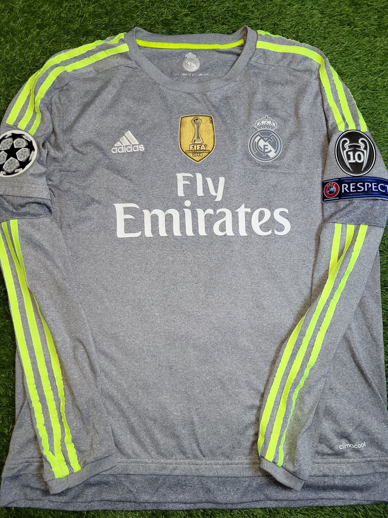 Cristiano Ronaldo Real Madrid 2015 2016 Away Long Sleeve Soccer Jersey ...