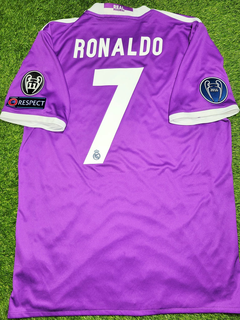 Cristiano Ronaldo Real Madrid 2016 2017 UEFA FINAL Purple Away Soccer ...