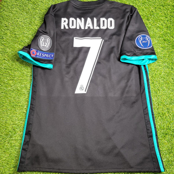Cristiano Ronaldo Real Madrid 2017 2018 UEFA Away Soccer Jersey Shirt ...