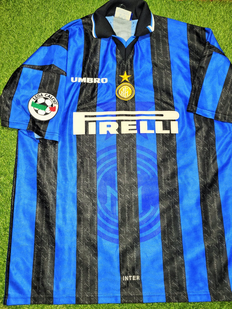 Ronaldo Inter Milan 1997 1998 DEBUT Umbro Home Soccer Jersey Shirt XL ...