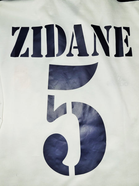 Zidane Real Madrid Centenary 2001 2002 UEFA Soccer Jersey Shirt L SKU ...