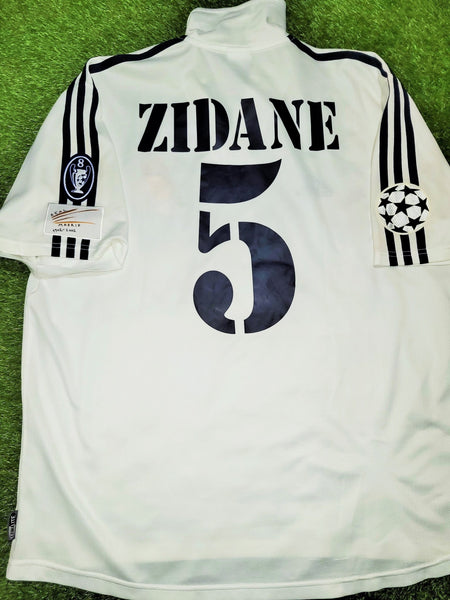 Zidane Real Madrid Centenary 2001 2002 UEFA Soccer Jersey Shirt L SKU ...